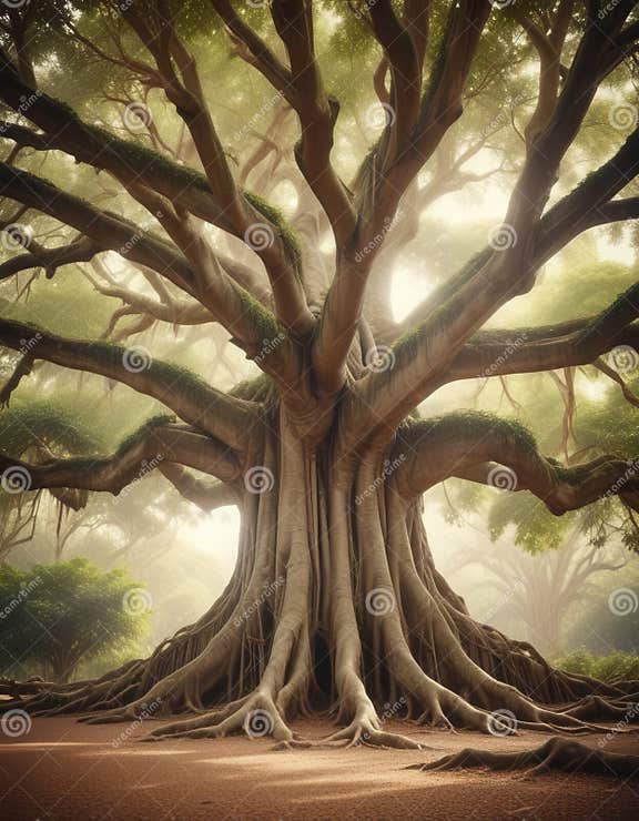 Create Graphic Elements Big Trees for Backgrounds Family Tree Stock ...