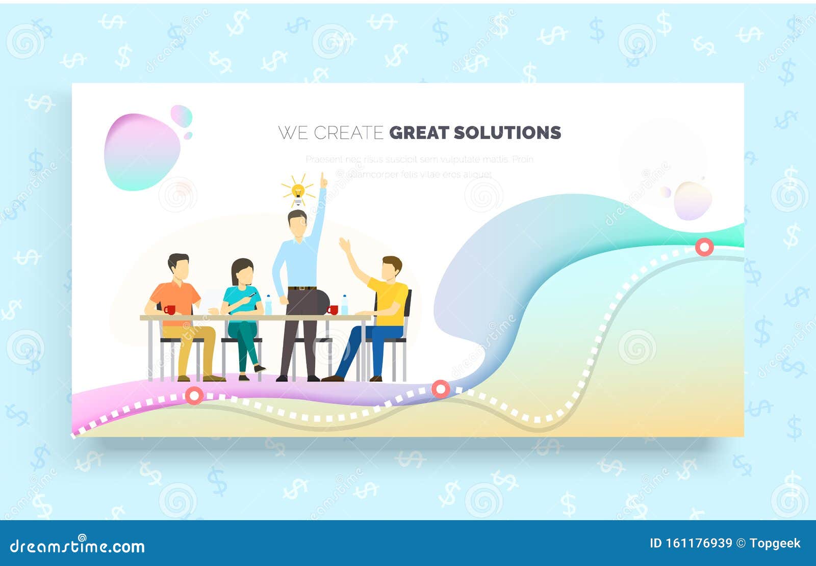 We Create Great Solutions Person Idea Light Bulb Stock Vector ...