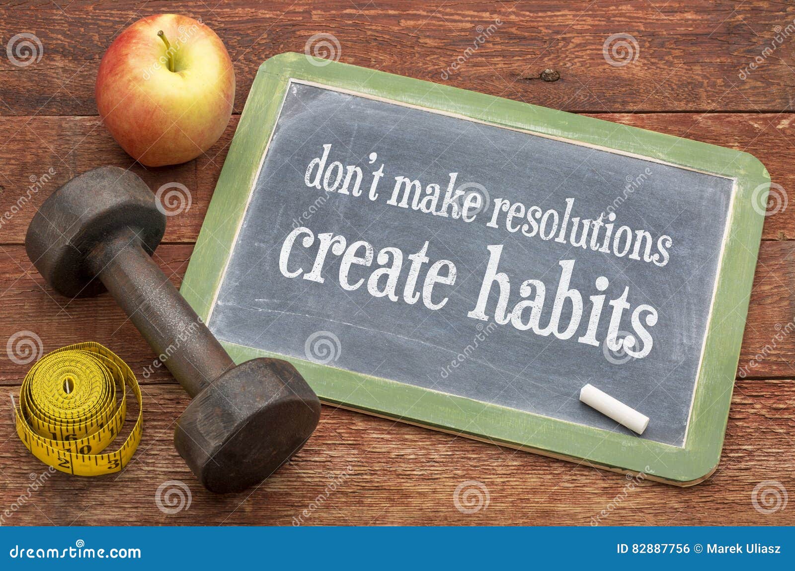 Create Habits, Not Resolutions Stock Photo - Image of chalkboard ...