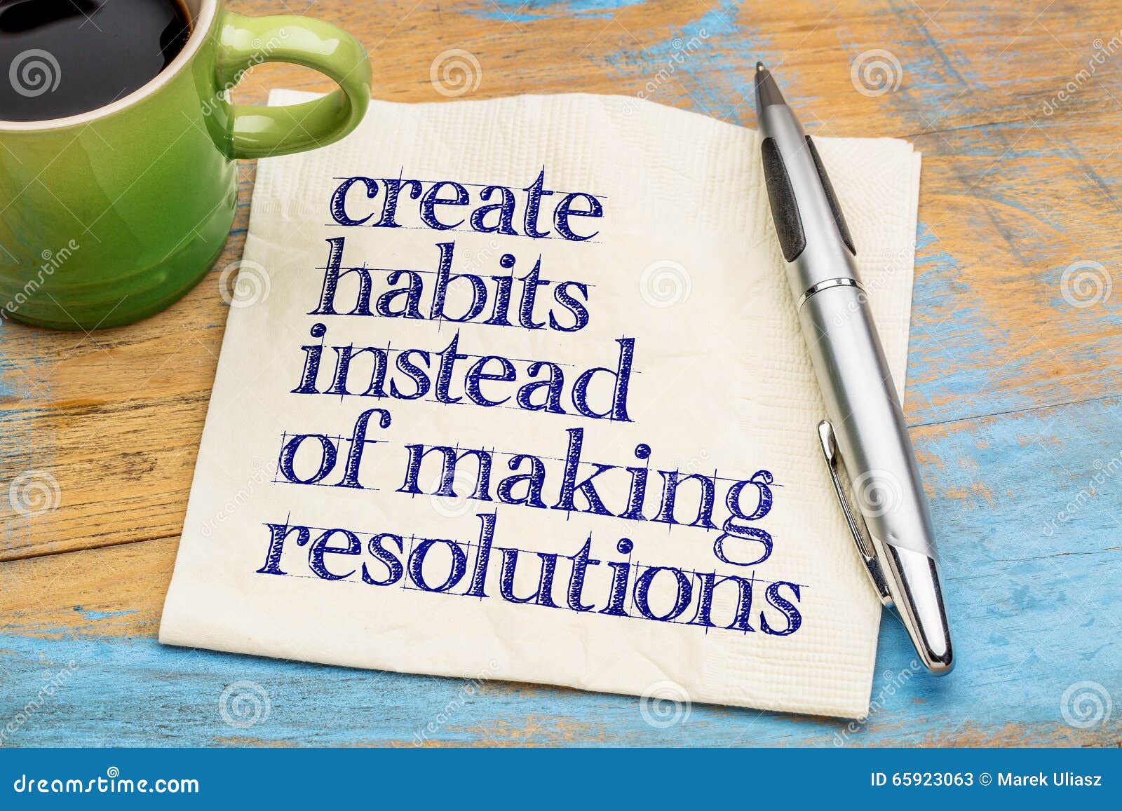 Create Habits instead of Resolutions Stock Image - Image of habit ...