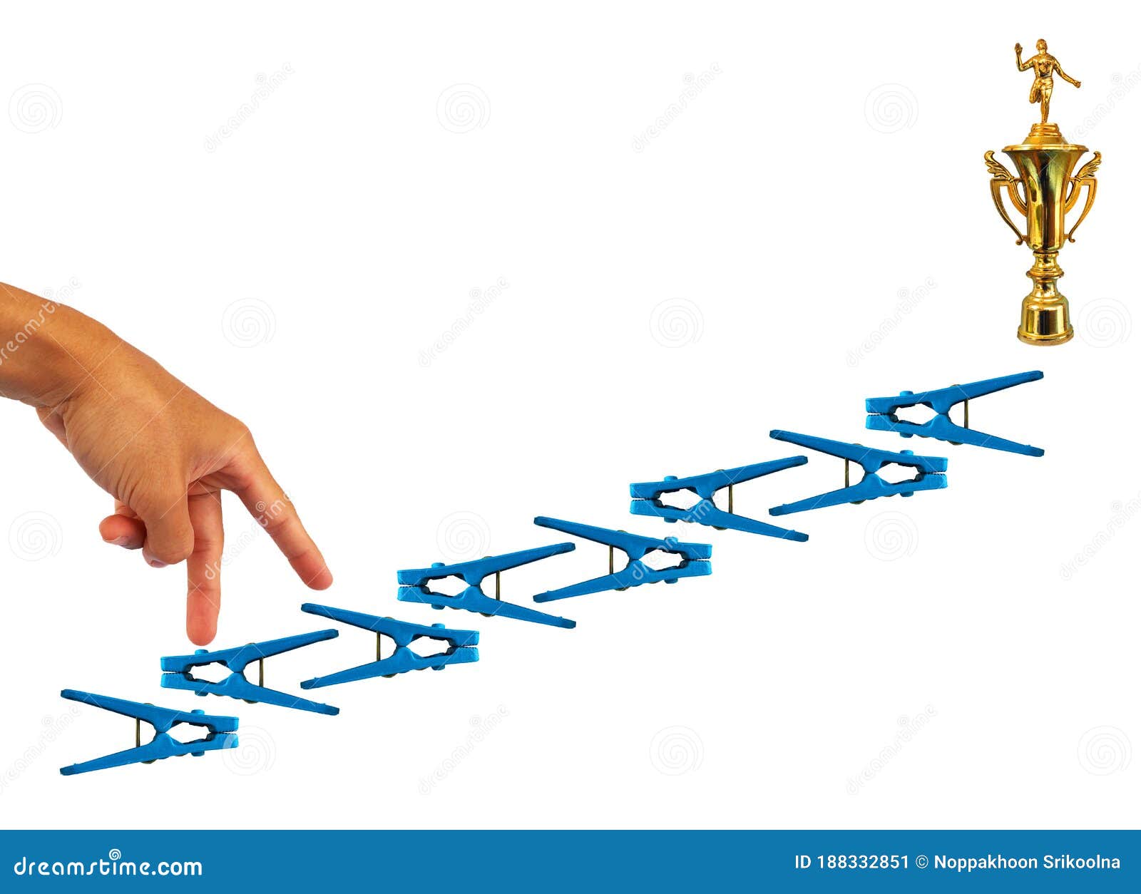 Create Hand is Star Shape in Mean that Teamwork To Success Isolated on ...