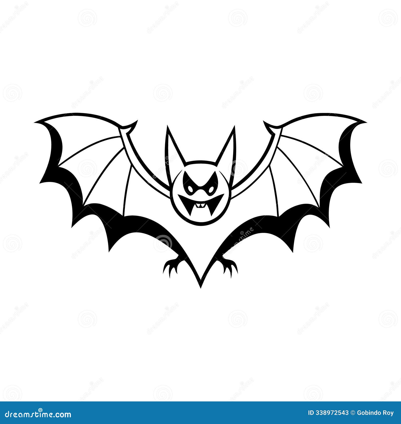 Scary Bat Vector for Halloween Decorations and Designs Stock Vector ...