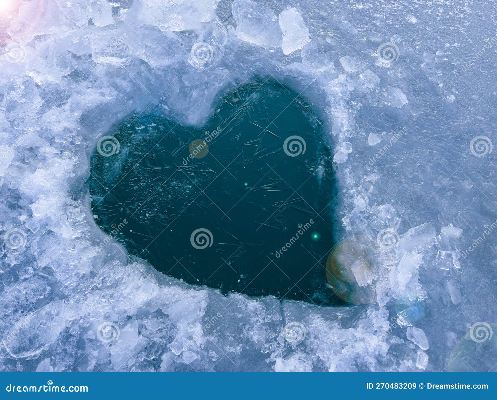 Create a Heart Shape by Breaking the Ice Stock Image - Image of ...