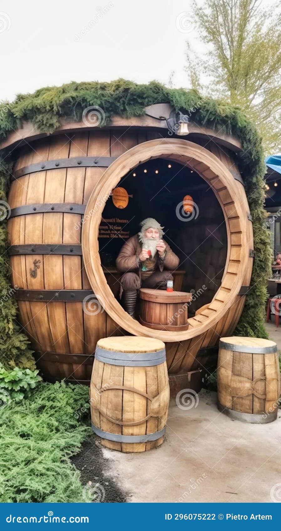 Create a Hobbit Sitting in Front of the Entrance, Stock Photo - Image ...