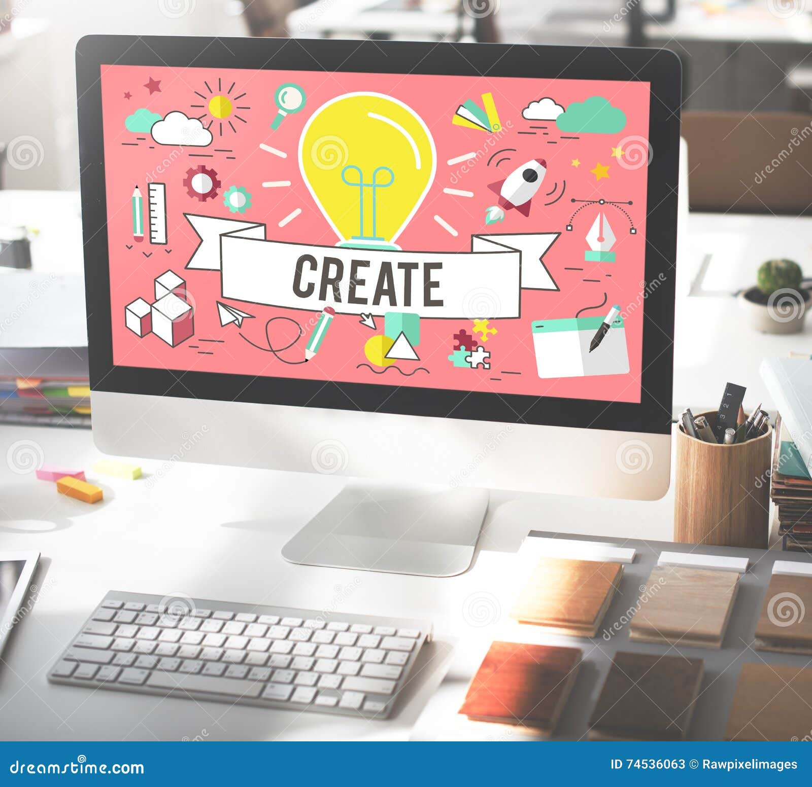 Create Ideas Imagination Plan Thinking Concept Stock Image - Image of ...