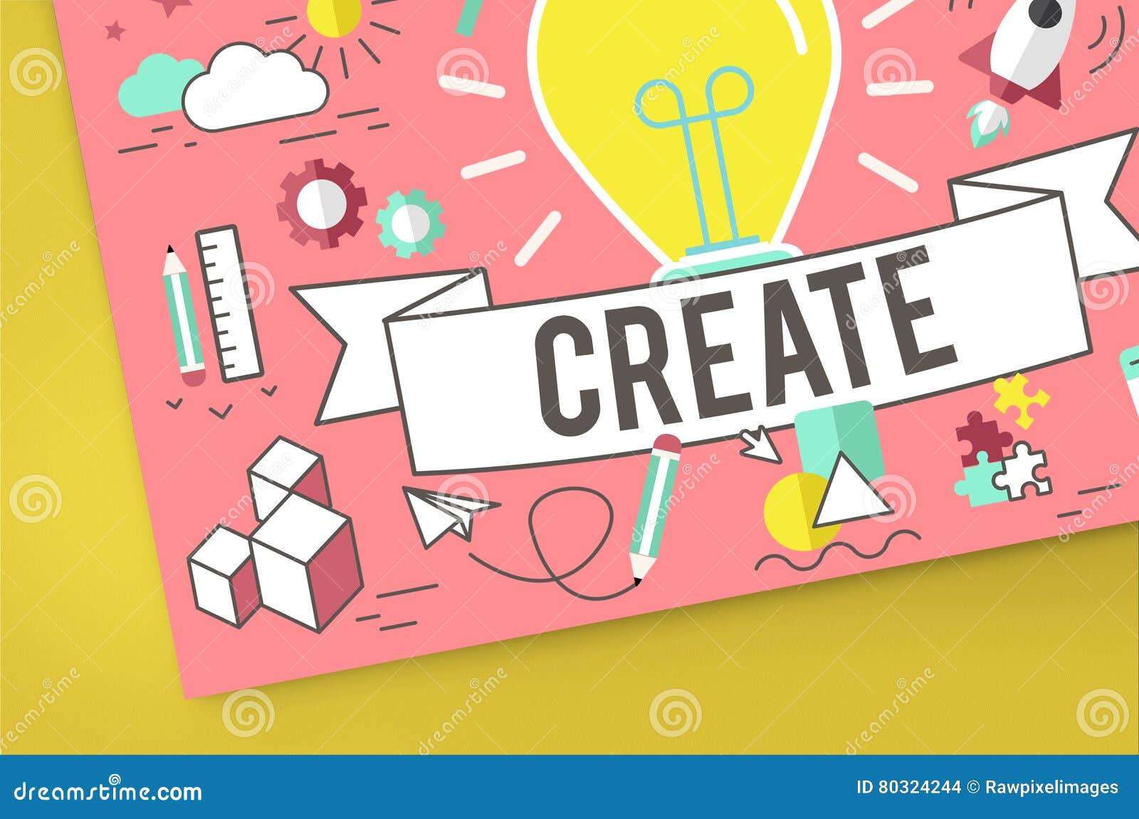 Create Ideas Imagination Plan Thinking Concept Stock Illustration ...