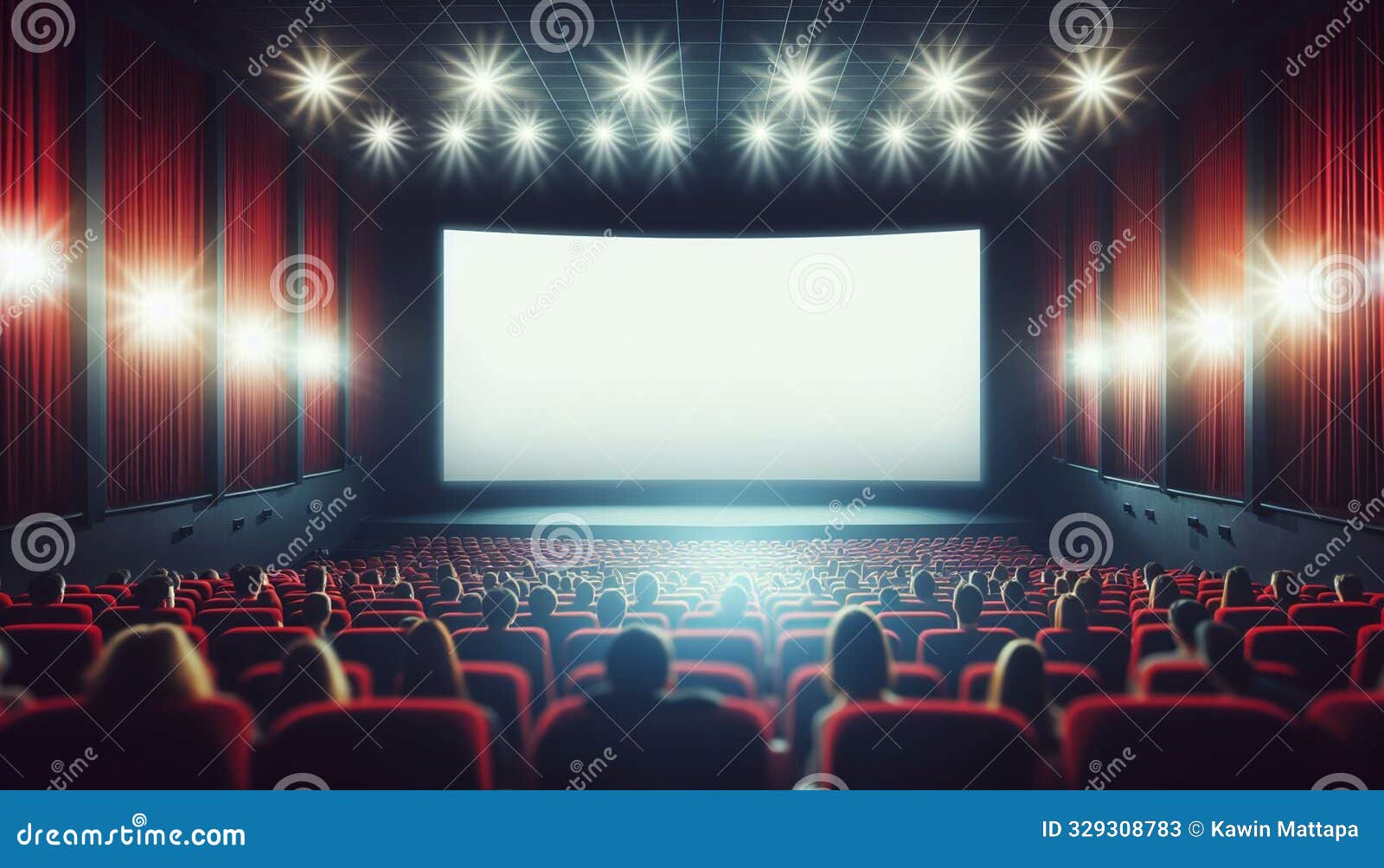 Cinema Blank White Wide Screen Stock Illustration - Illustration of ...