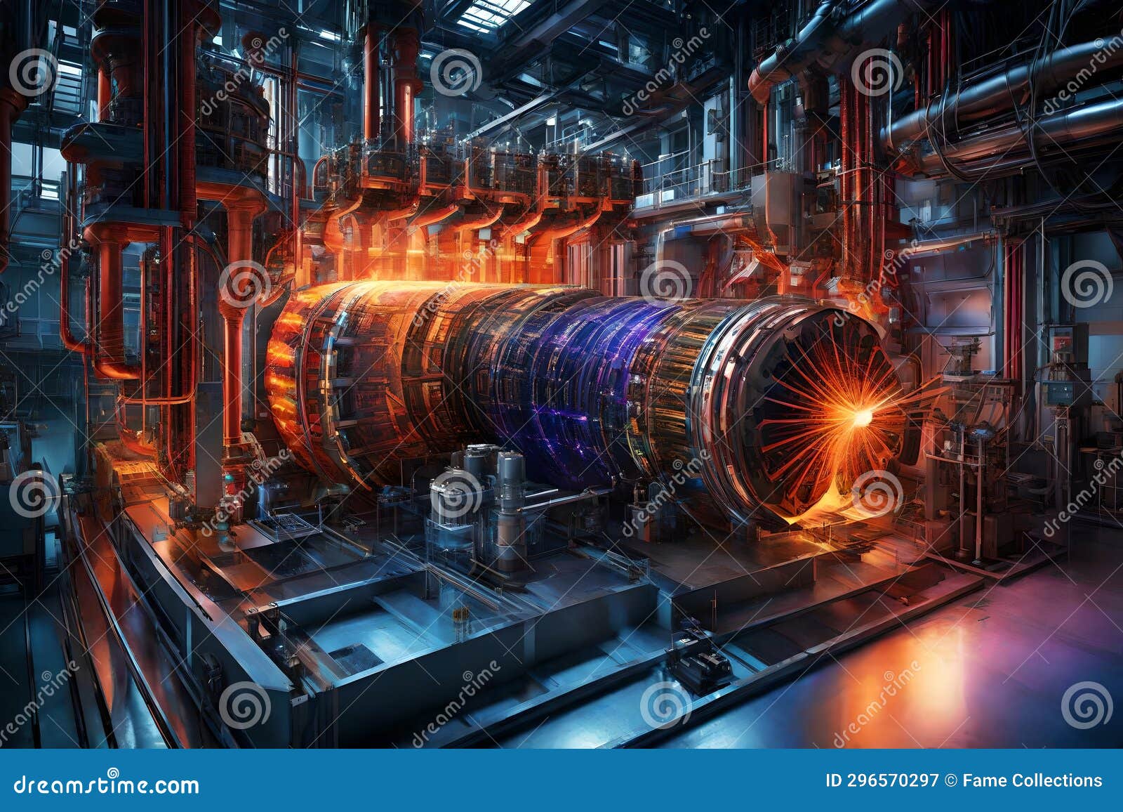 An Image of a Cutting-edge Fusion Reactor Interior, Showcasing the ...