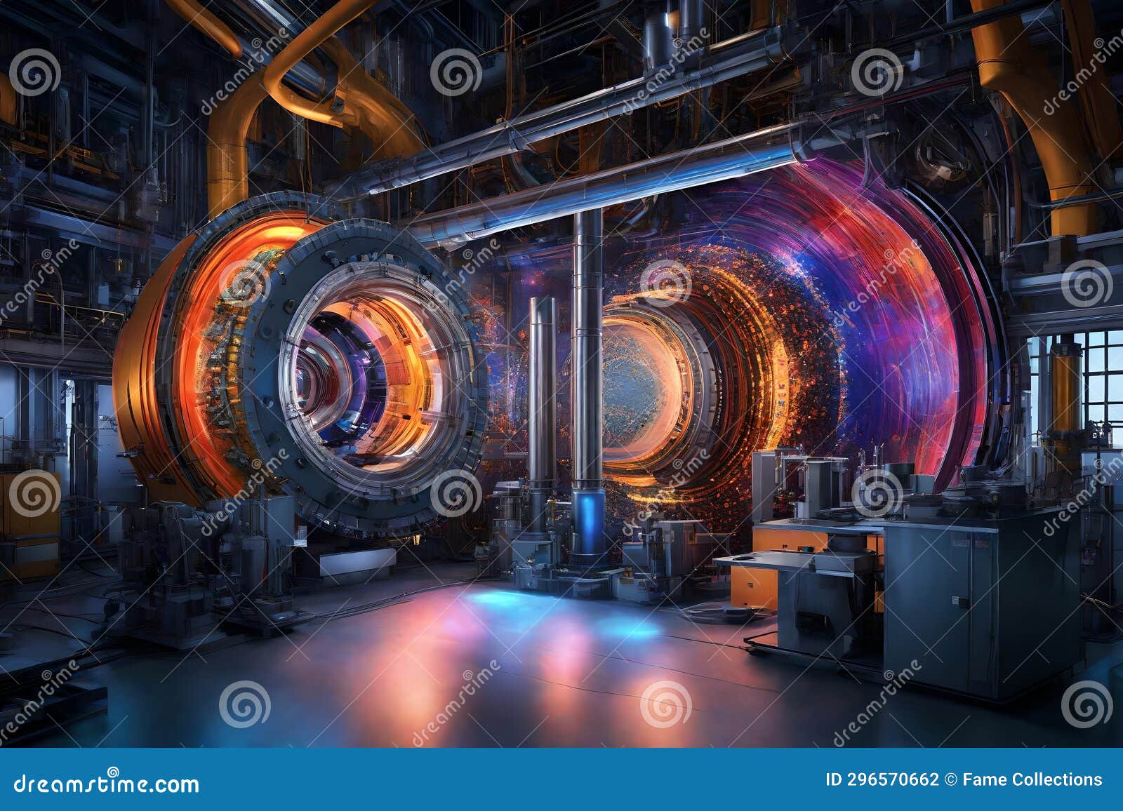 An Image of a Cutting-edge Fusion Reactor Interior, Showcasing the ...
