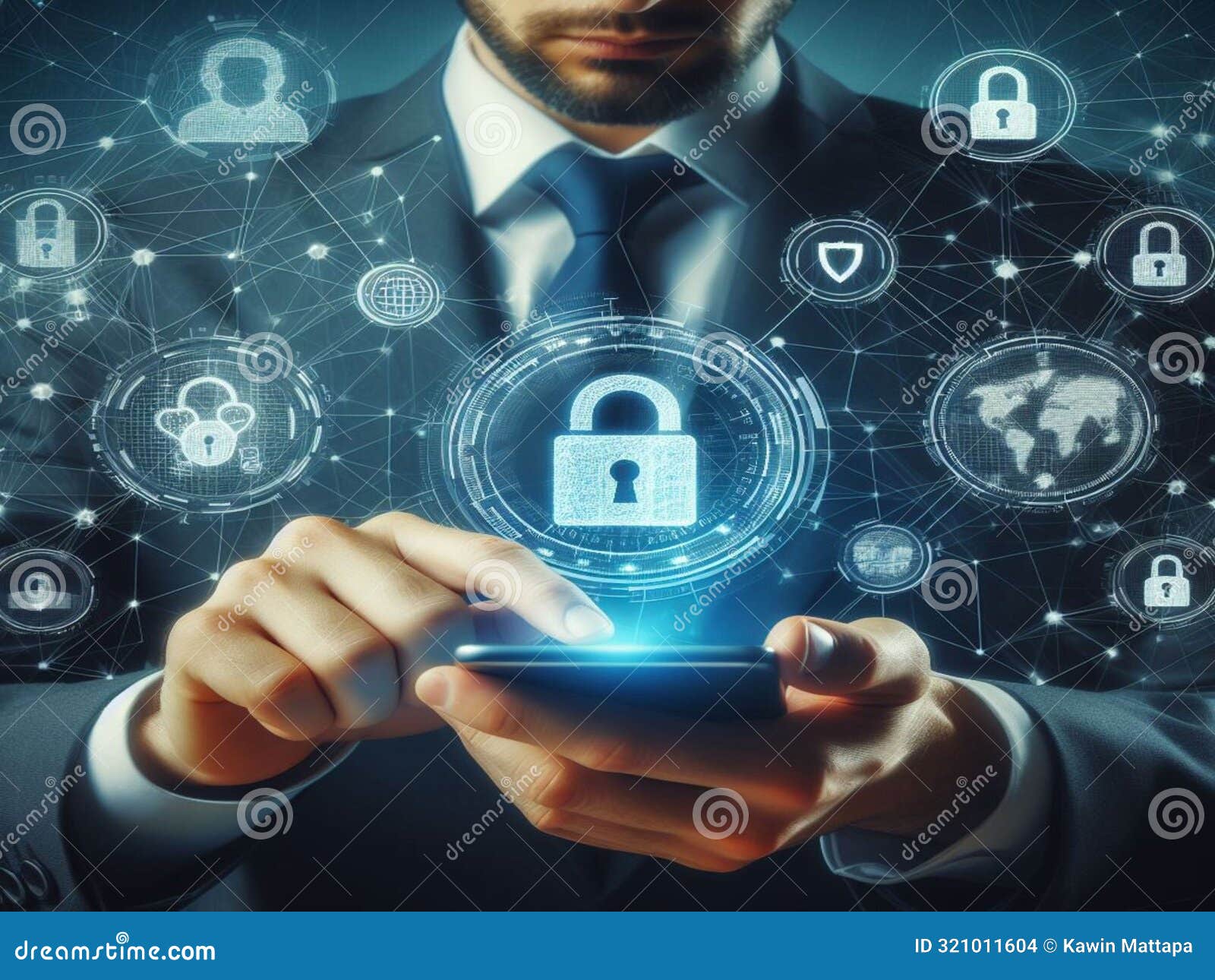 Cybersecurity and Privacy Concepts To Protect Data Lock Icon Stock ...