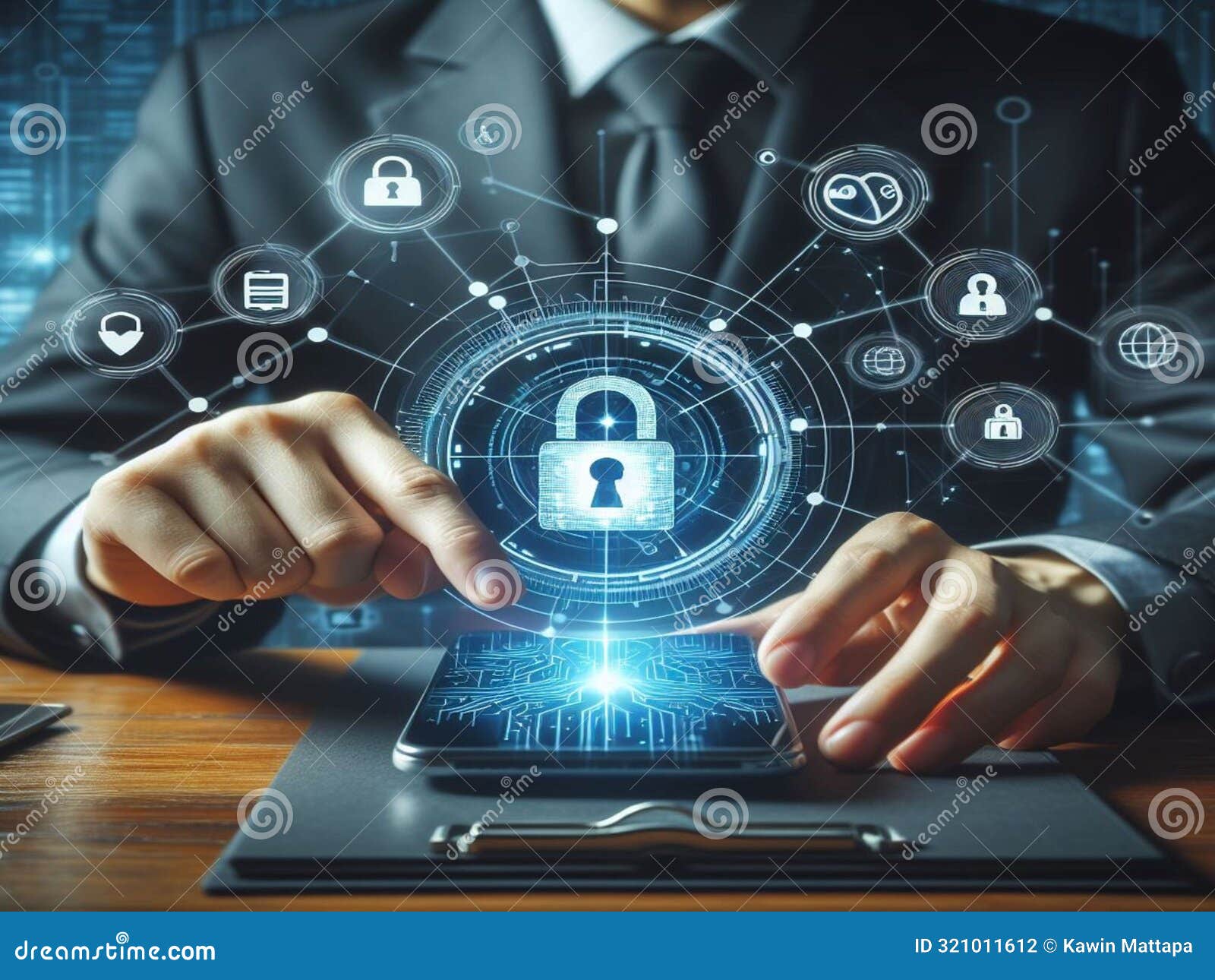 Cybersecurity and Privacy Concepts To Protect Data Lock Icon Stock ...