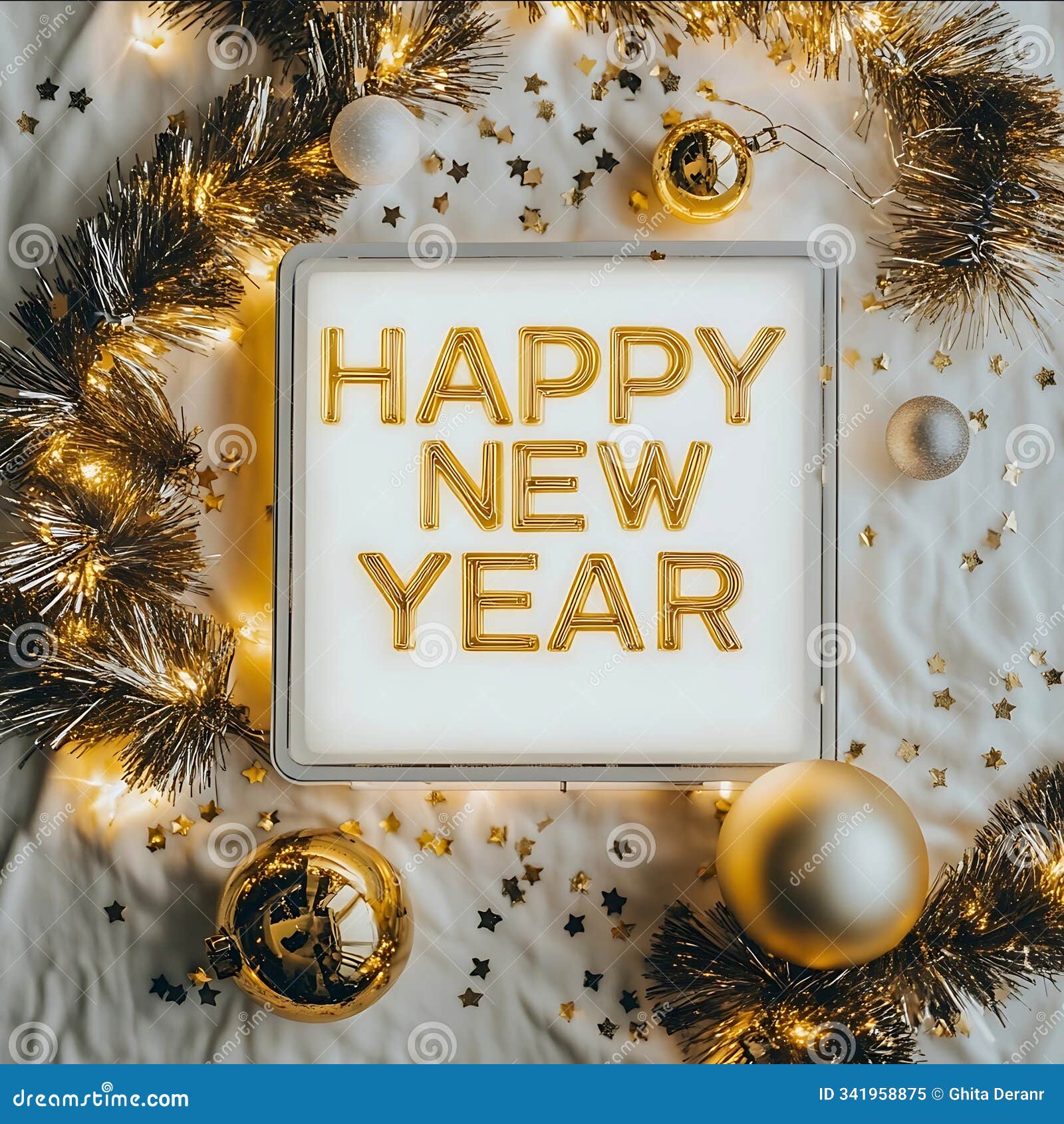 Create an Image Featuring a Lightbox with the Words HAPPY NEW YEAR ...