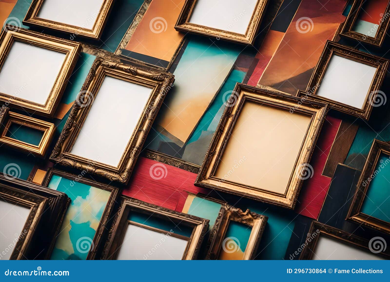 An Image Featuring a Set of Photo Frames Beautifully Arranged Against ...
