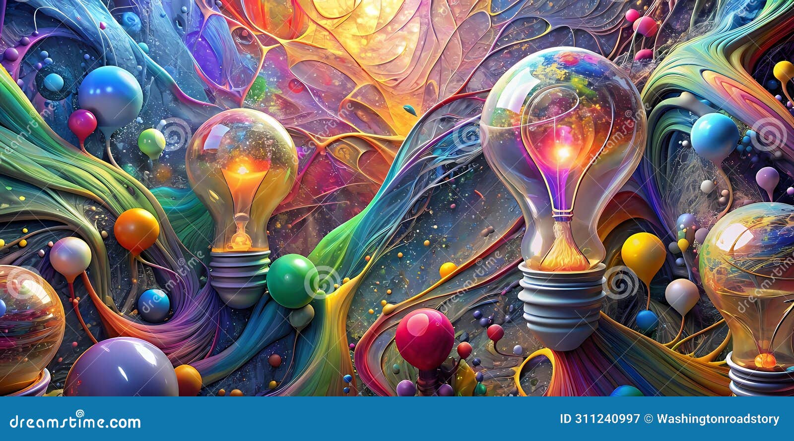 Create an Imaginative Scene Showcasing a Burst of Creativity Stock ...