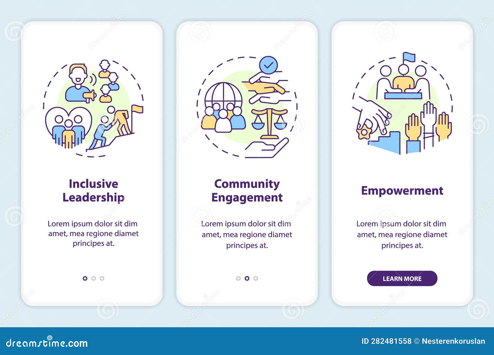 Create Inclusive Environment Onboarding Mobile App Screen Stock Vector ... Create Inclusive Environment Onboarding Mobile App Screen Stock Vector ...