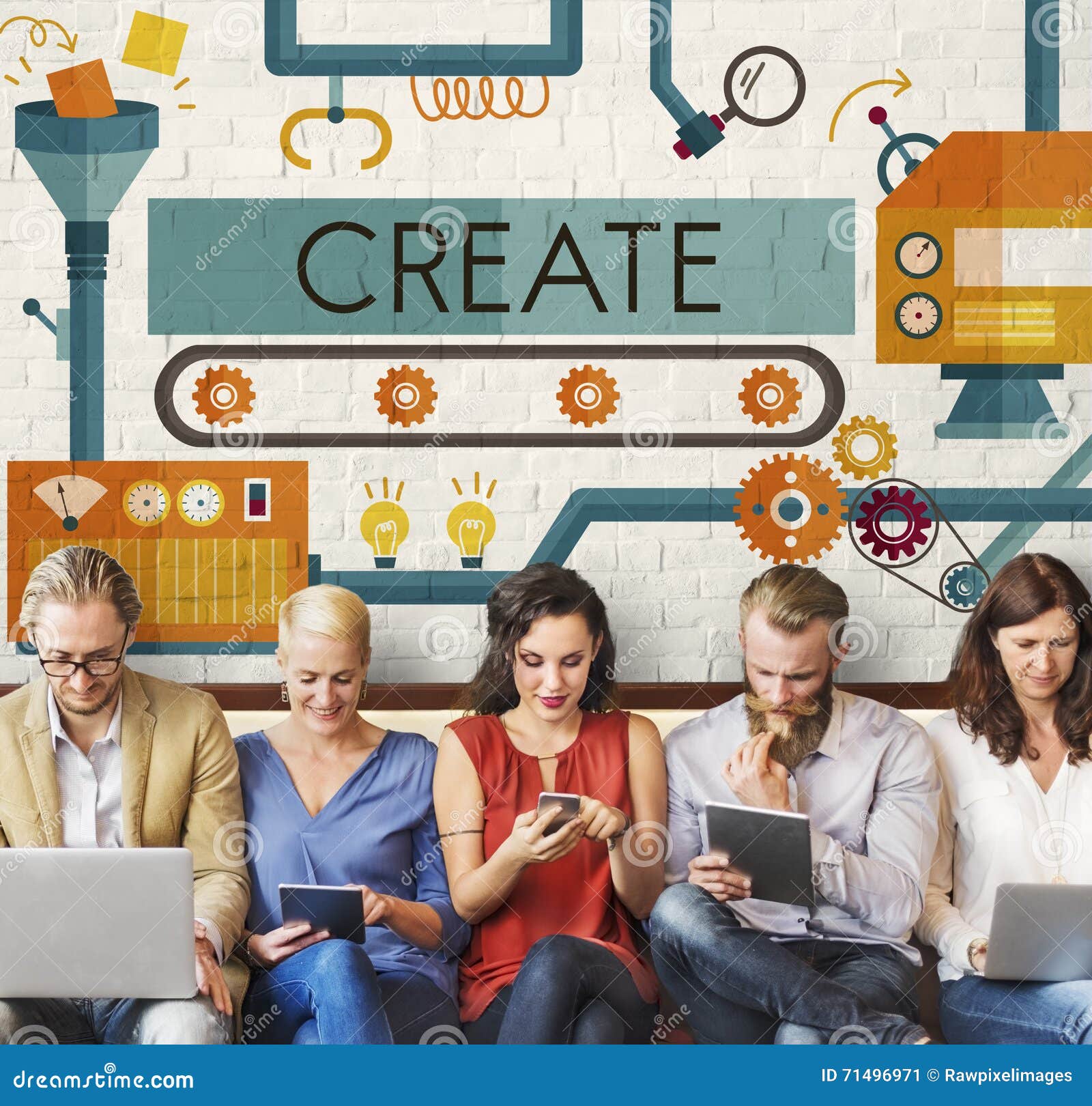 Create Innovation Imagination Development Ideas Concept Stock Image ...