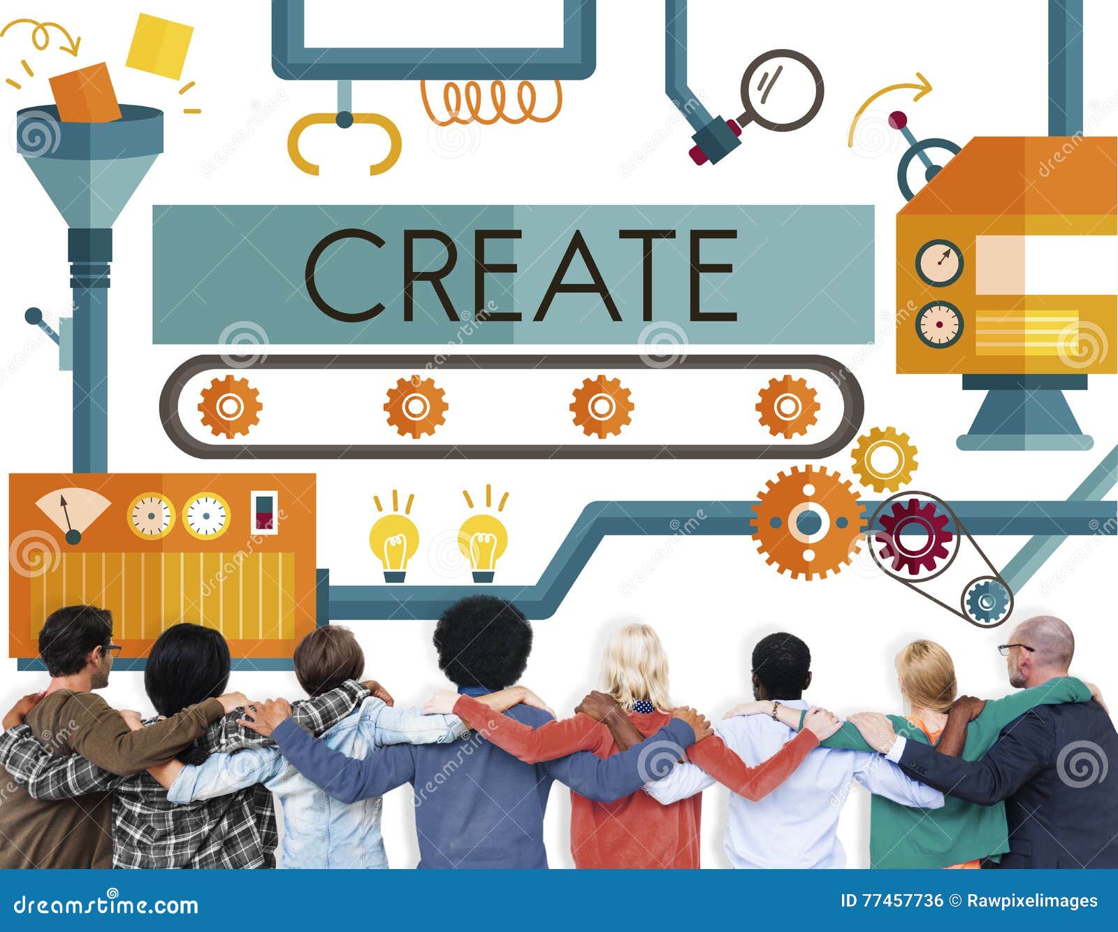 Create Innovation Imagination Development Ideas Concept Stock Photo ...