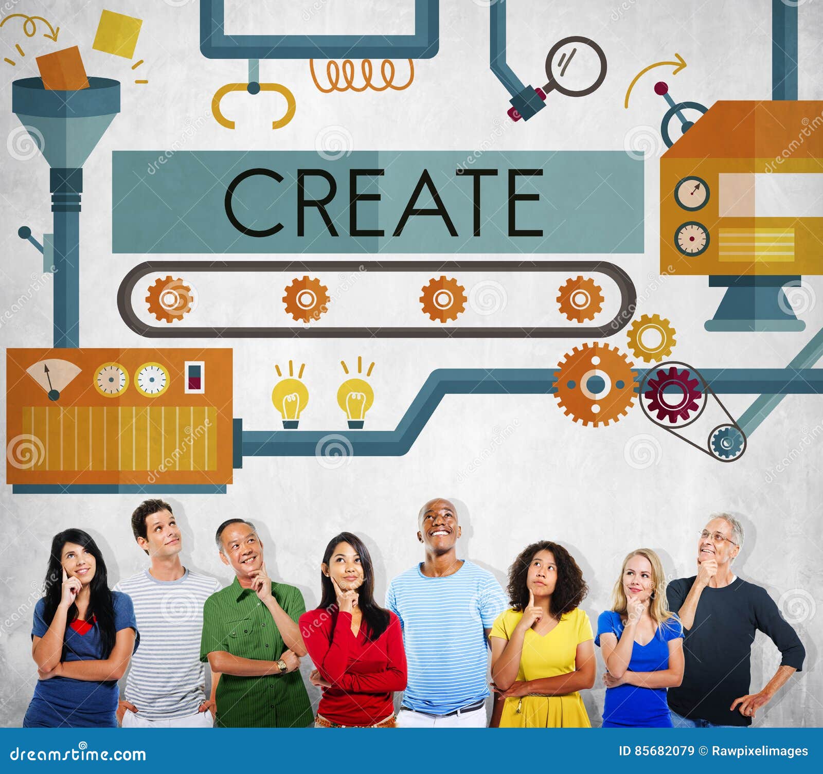 Create Innovation Imagination Development Ideas Concept Stock Image ...