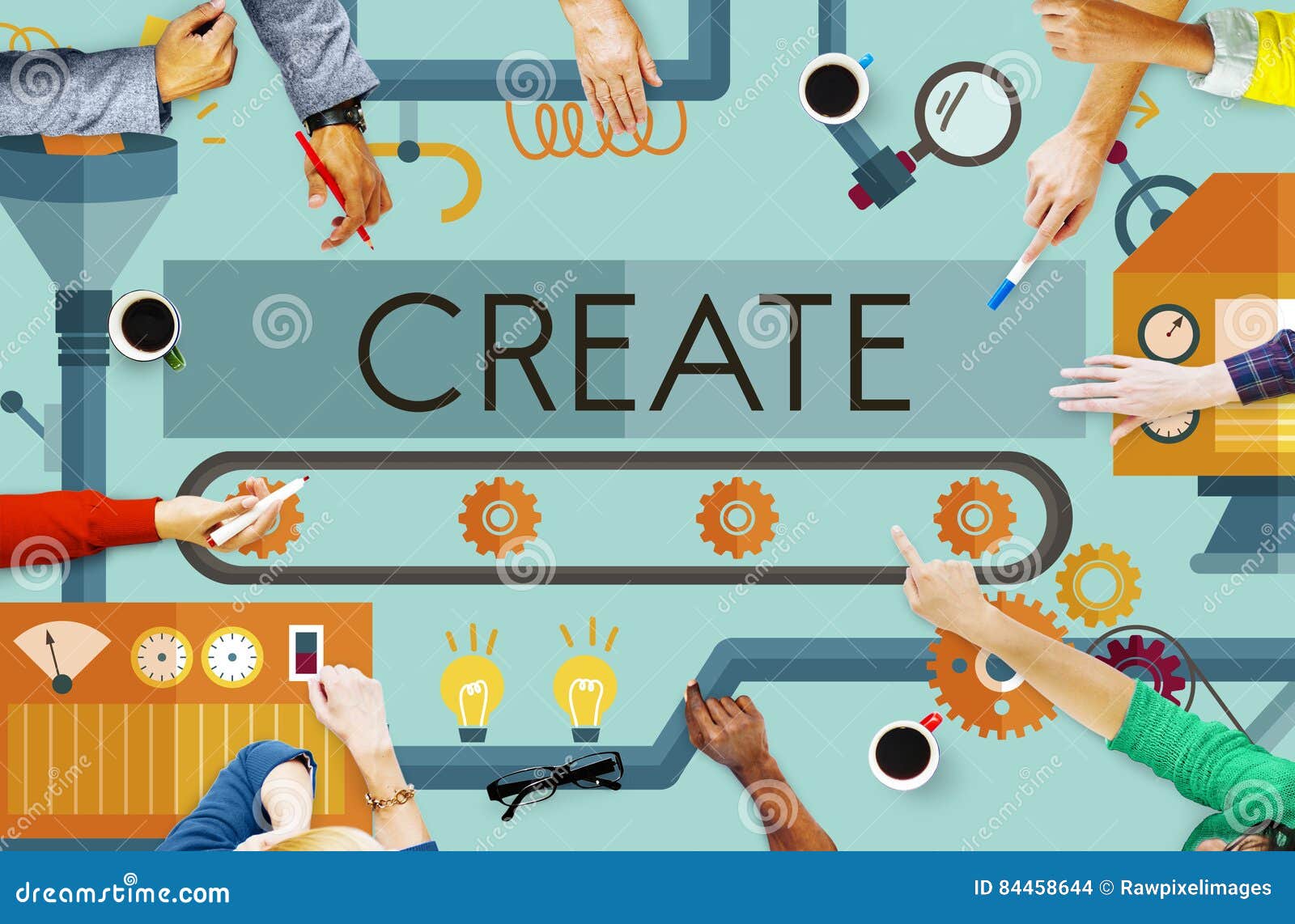 Create Innovation Imagination Development Ideas Concept Stock ...