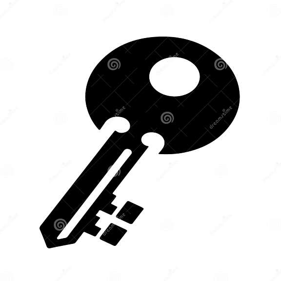 Key Icon Silhouette Vector Style with White Background Stock Vector ...