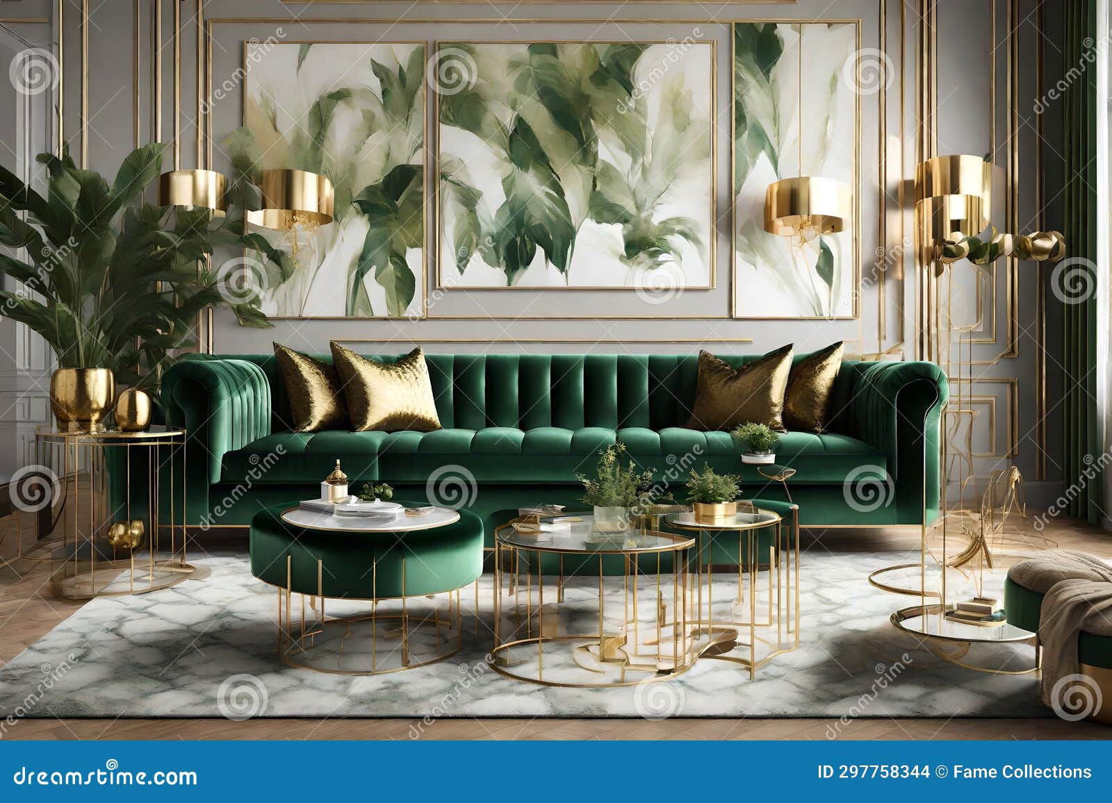 "Create a Lavish 3D Render of a Luxury Living Room within a Modern ...