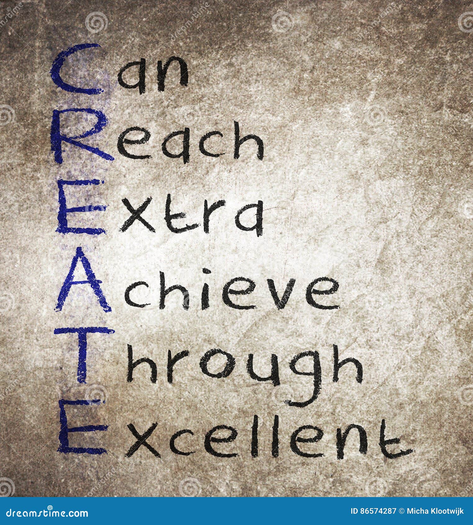 Create Meaning Written on Blackboard Stock Illustration - Illustration ...