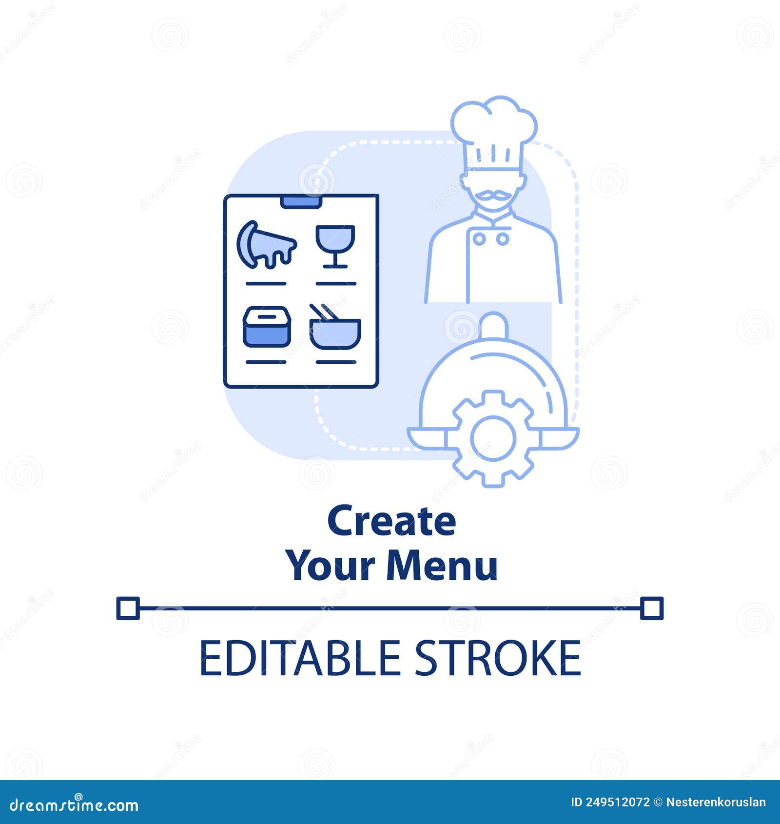 Create Menu Light Blue Concept Icon Stock Vector - Illustration of ...