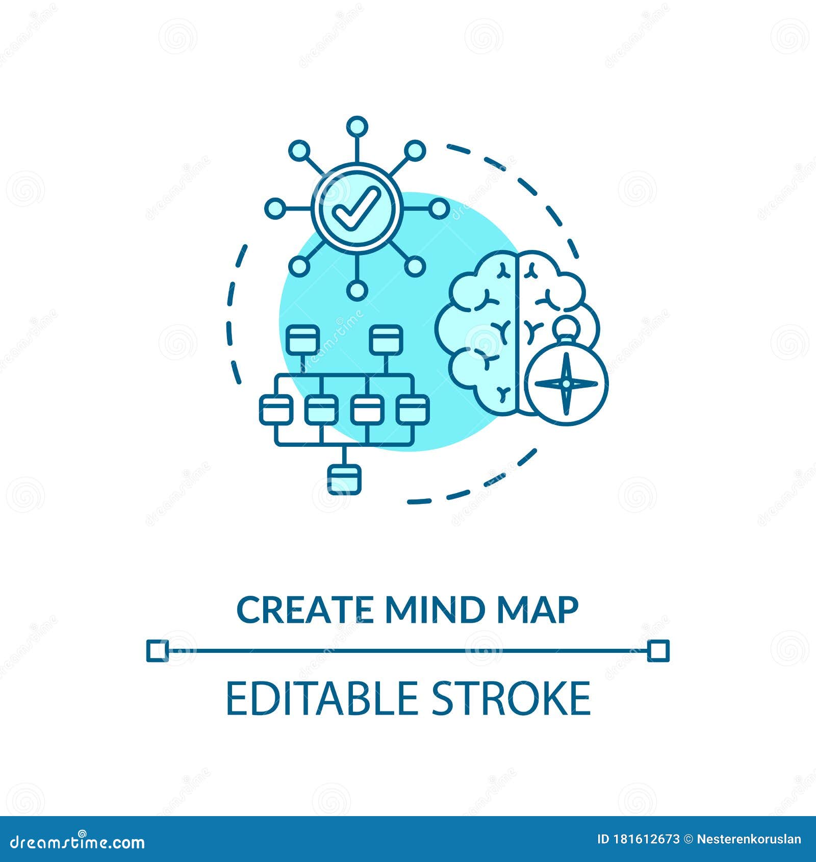 Create Mind Map Concept Icon Stock Vector - Illustration of generation ...