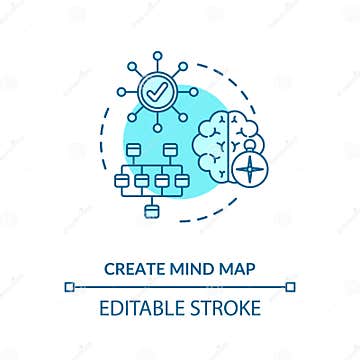 Create Mind Map Concept Icon Stock Vector - Illustration of generation ...