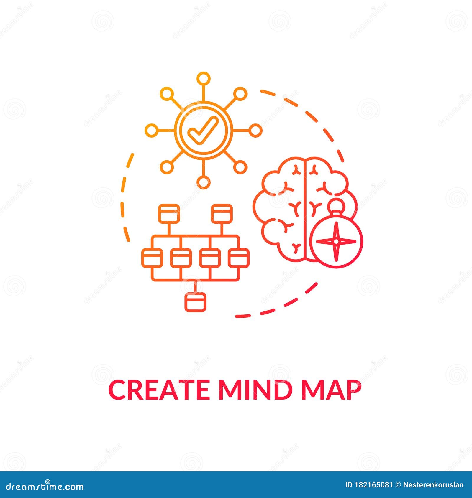 Create Mind Map Concept Icon Stock Vector - Illustration of concept ...