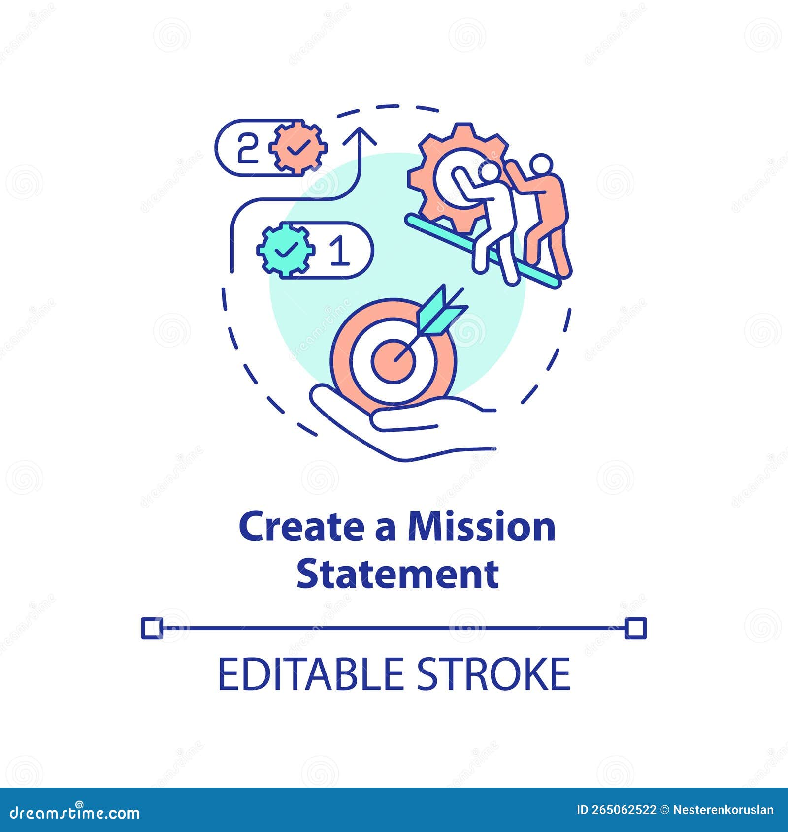 Create Mission Statement Concept Icon Stock Illustration - Illustration ...