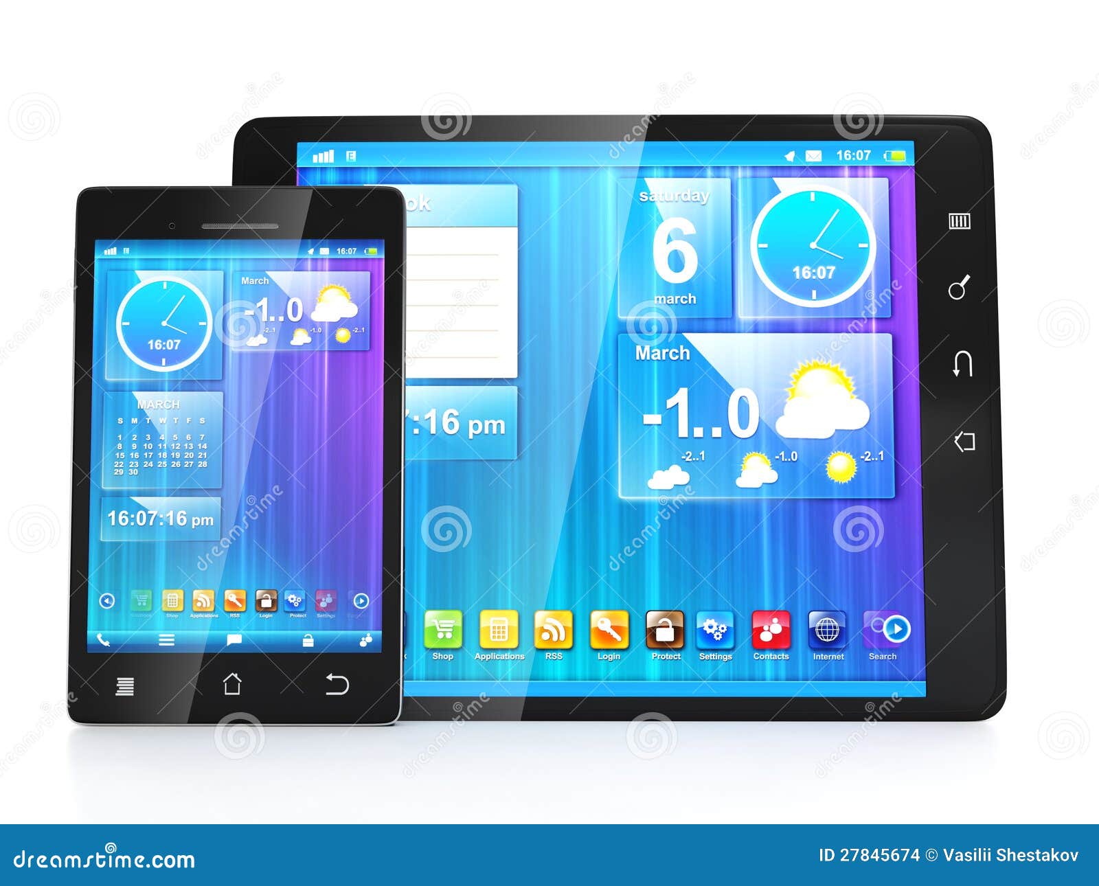 Create Mobile Apps for Tablets Stock Illustration - Illustration of ...