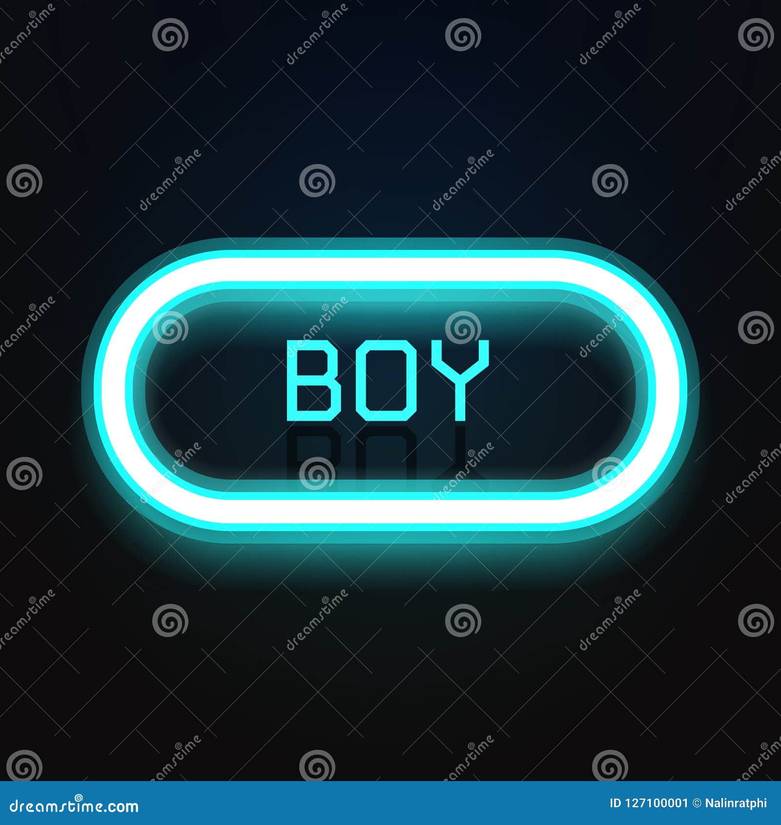 Create Neon Light Boy Letter Background Stock Vector - Illustration of ...