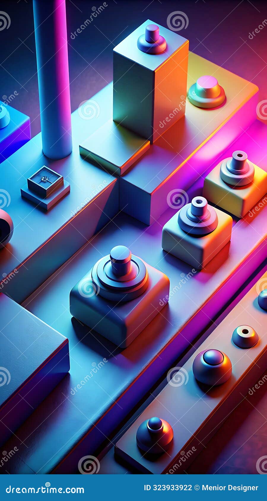 From Arcade Blacks To Neon, a Nostalgic Gradient Backdrop. Stock Photo ...