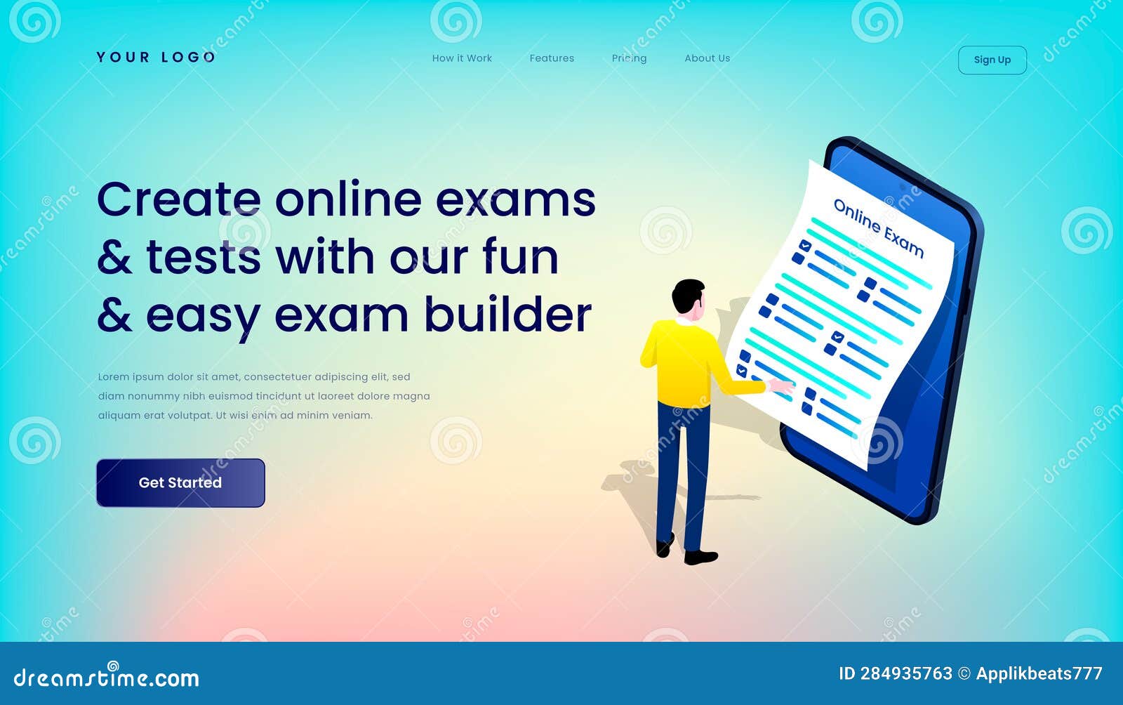 Create Online Exams & Tests with Our Fun & Easy Exam Builder Landing ...