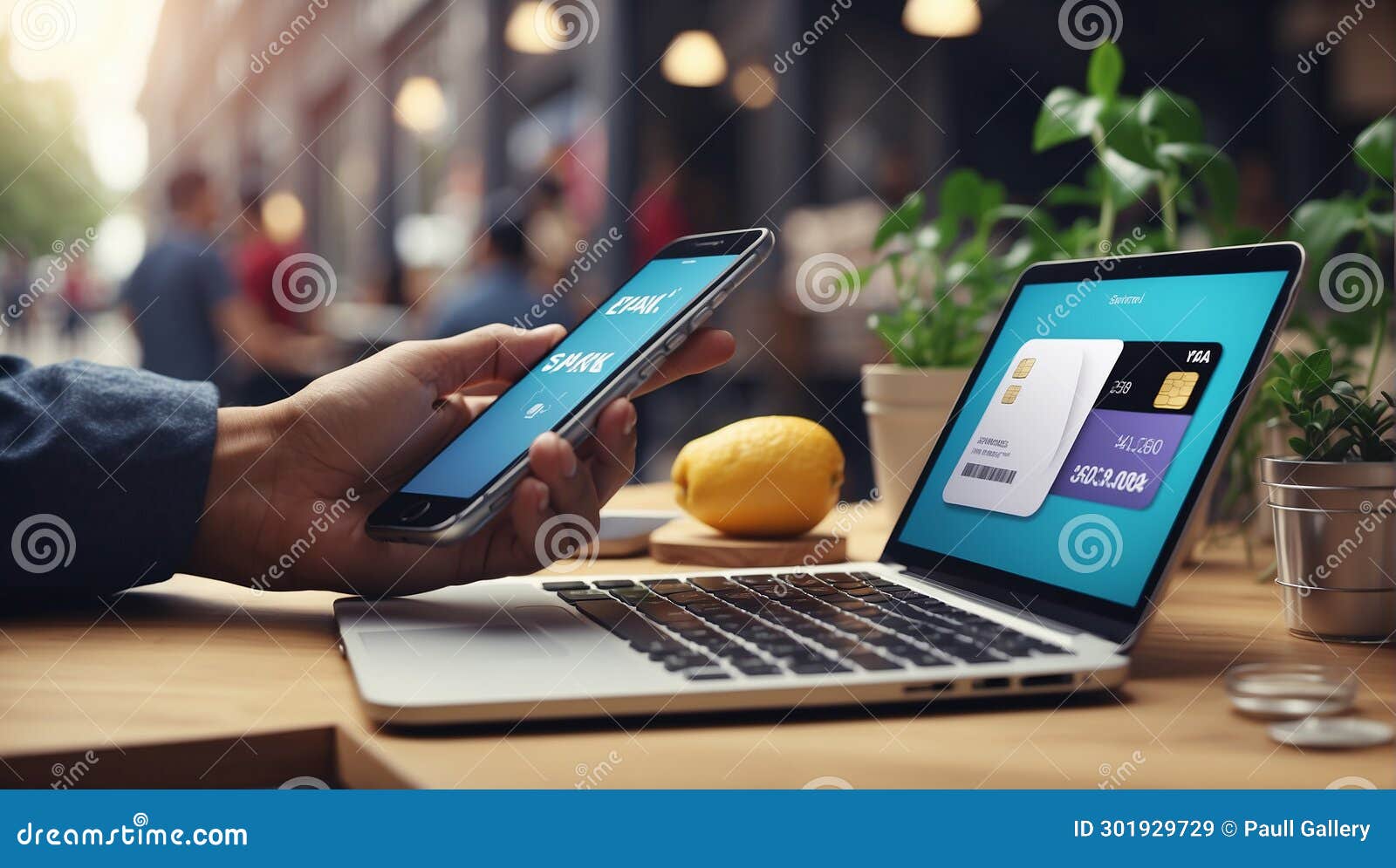 Banking Content Online and Mobile Payment Methods Stock Illustration ...