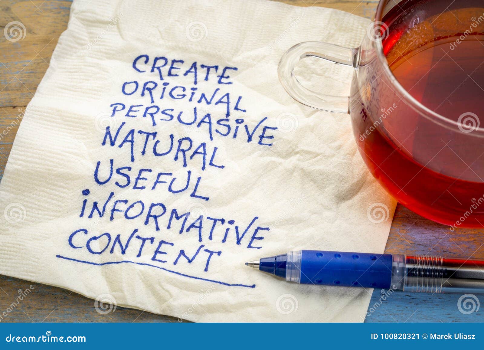 Create Original, Useful, Informative Content Stock Image - Image of ...