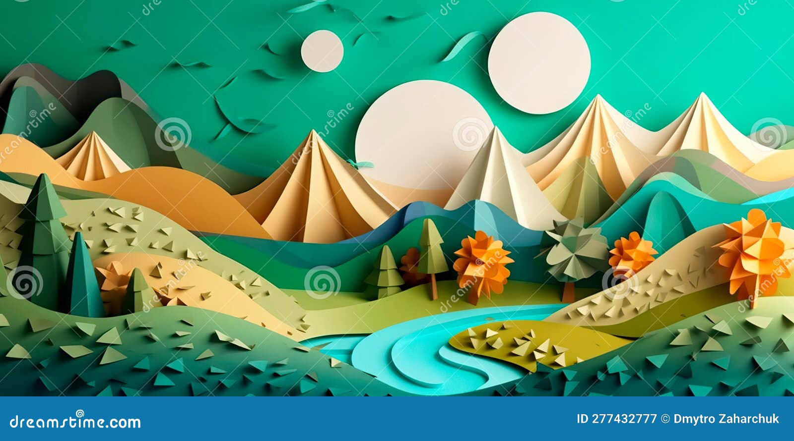Create a Paper Art Landscape with Different Geographical Features, Such ...