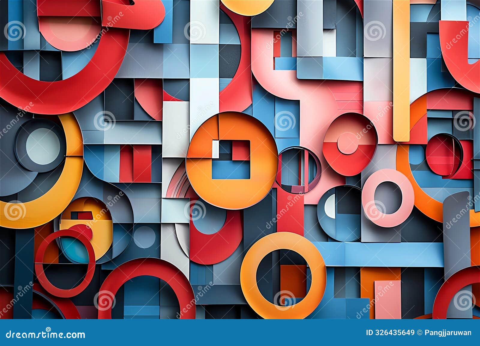 Create a Paper Cut Design Using Interlocking Geometric Shapes and ...