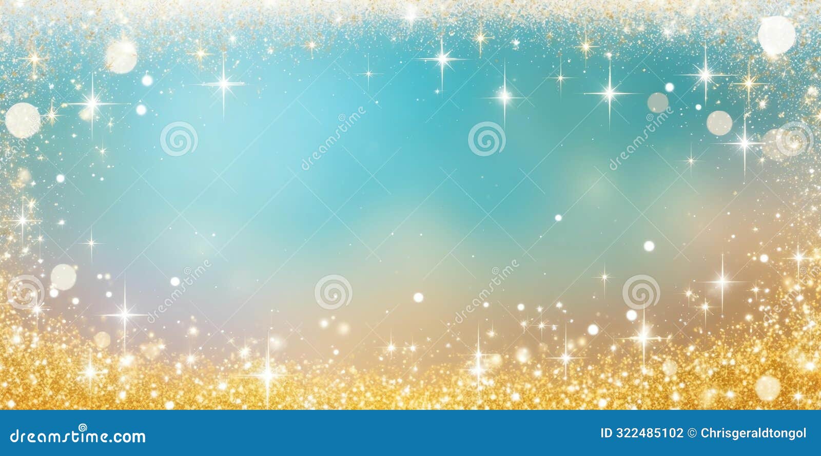 Create a Pastel Blue and Gold Vibrant Sparkling Backgr Ai Generated ...