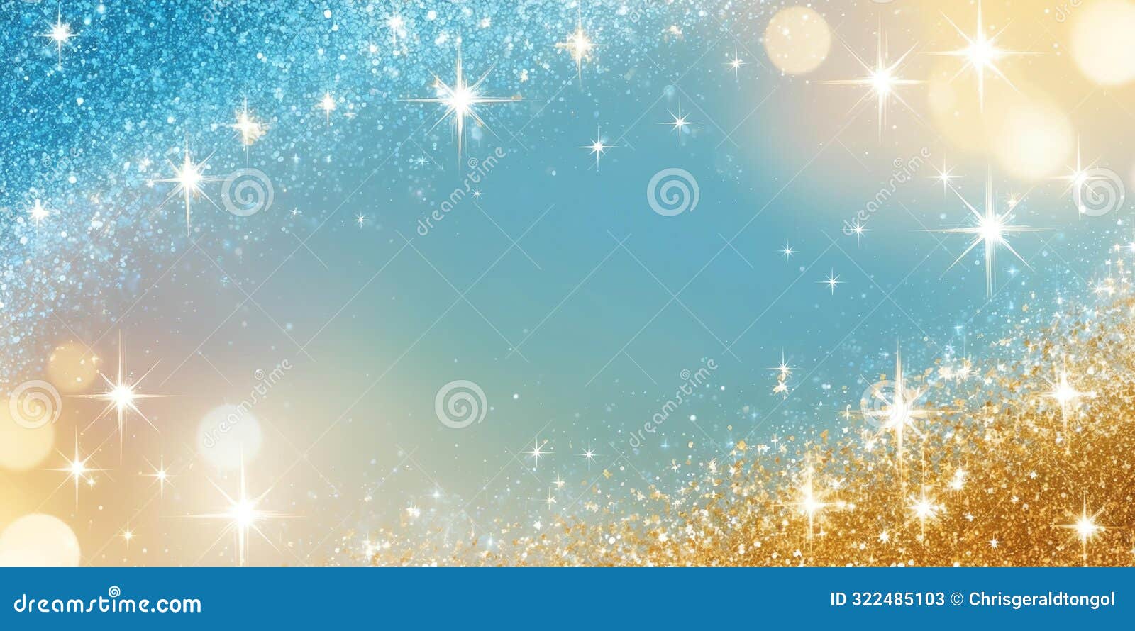 Create a Pastel Blue and Gold Vibrant Sparkling Backgr Ai Generated ...