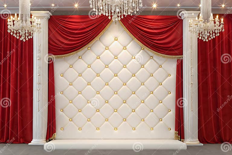Luxurious Backdrop for a Special Event, Backdrop Should Feature a Large, White Fabric Panel with ...