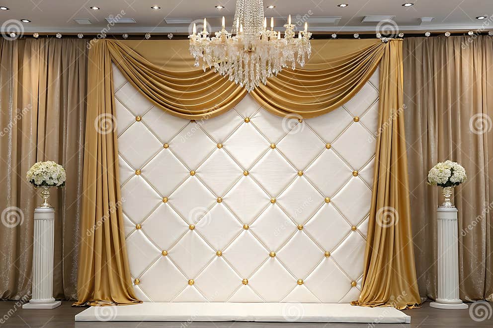 Luxurious Backdrop for a Special Event, Backdrop Should Feature a Large ...