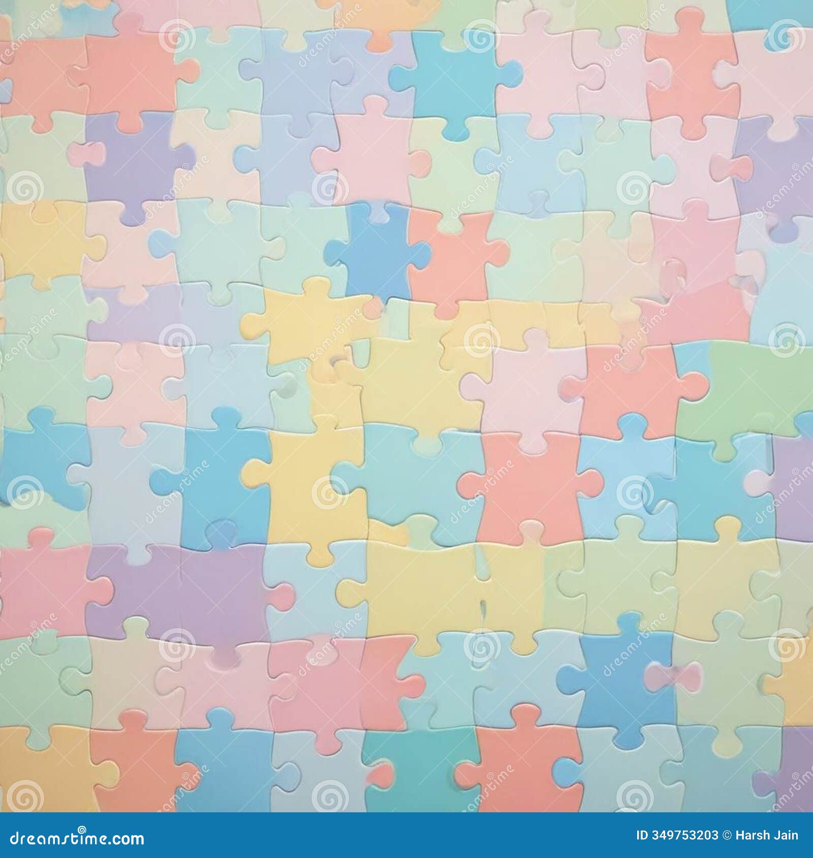 Pastel Puzzle Pieces Background Stock Illustration - Illustration of ...