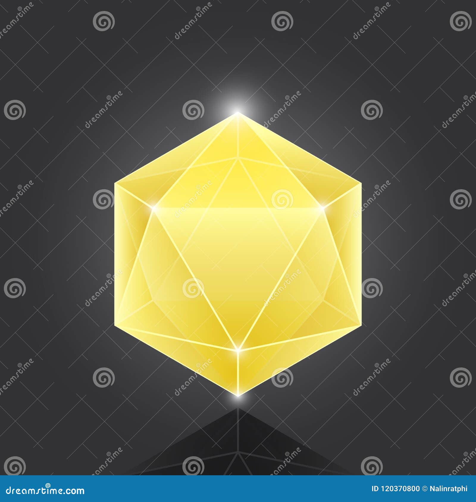 Create Polygon Geometric Gemstone Element on Grey Background Stock ...