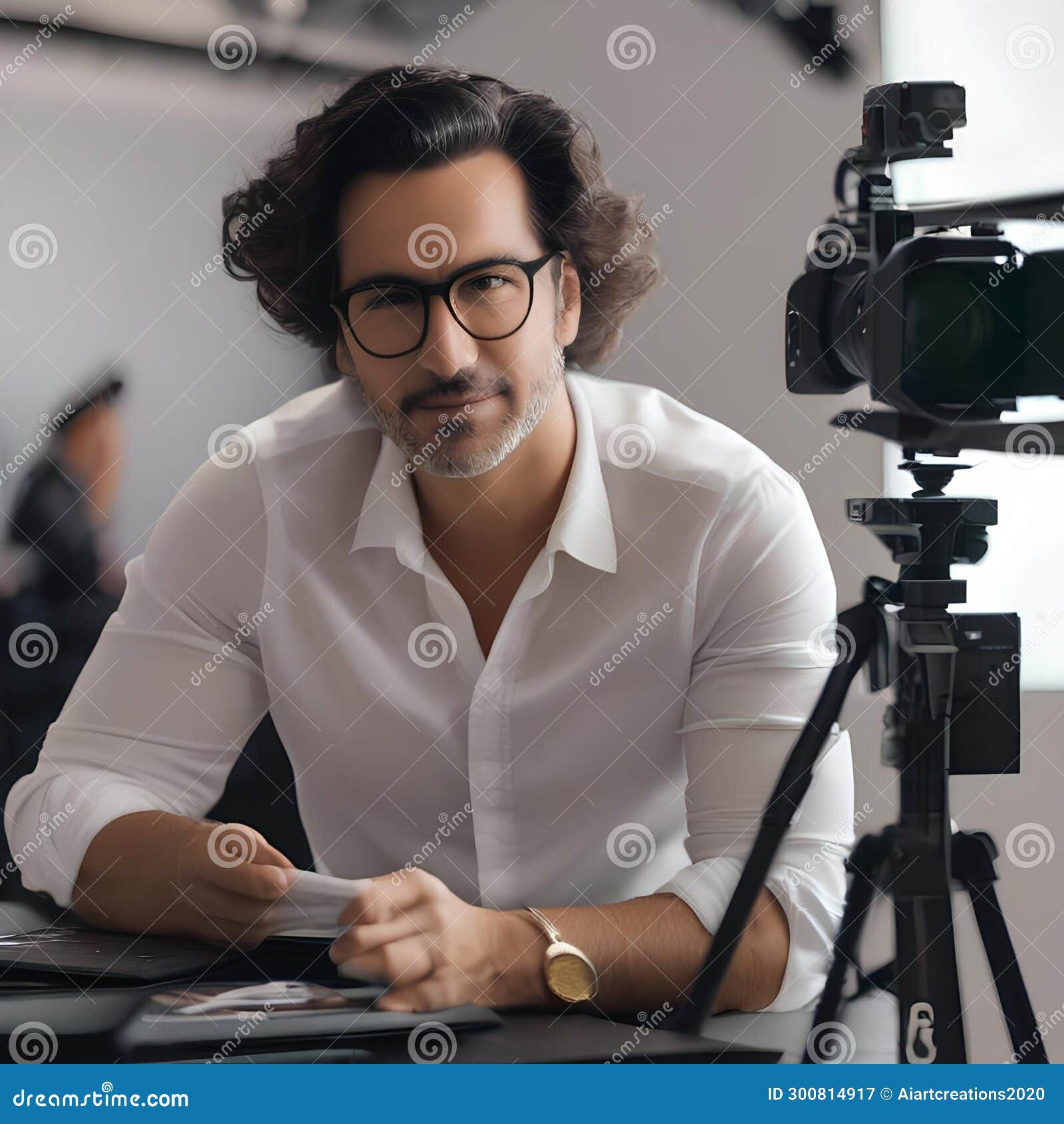Create a Portrait of a Director Orchestrating a Film Scene on a Busy ... Create a Portrait of a Director Orchestrating a Film Scene on a Busy ...