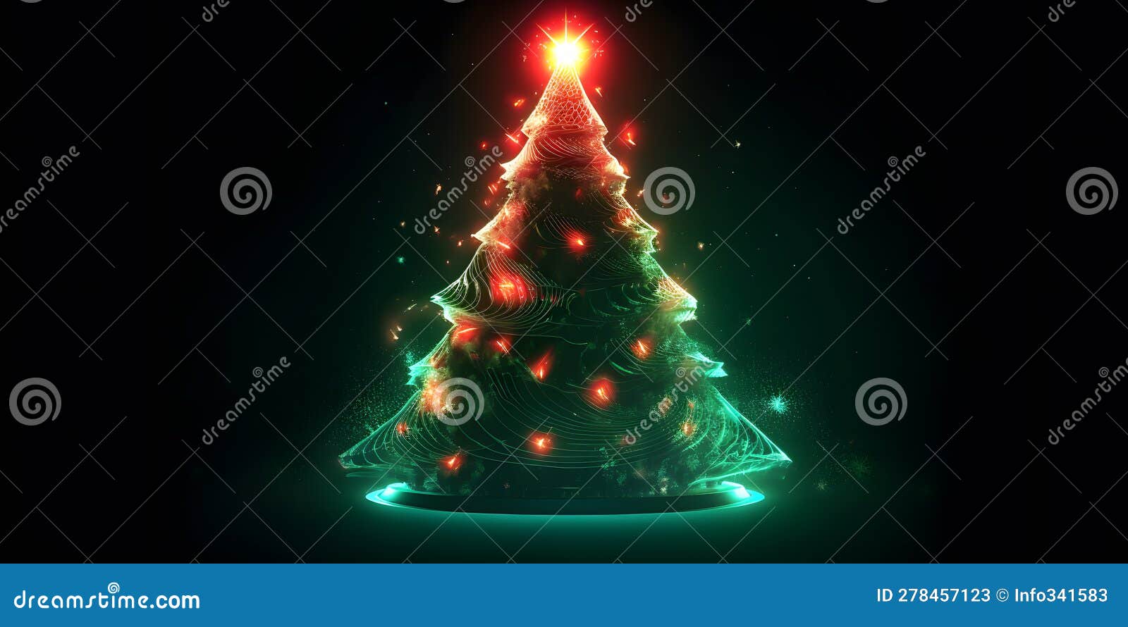 Create a Poster for a Christmas Party with a Christmas Tr Three ...