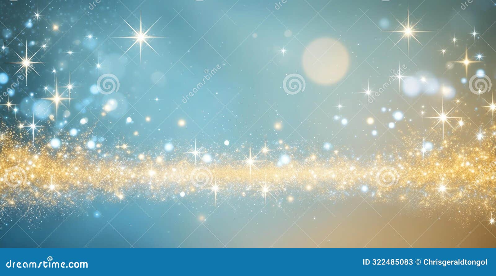 Create a Powder Blue and Gold Vibrant Sparkling Backgr Ai Generated ...