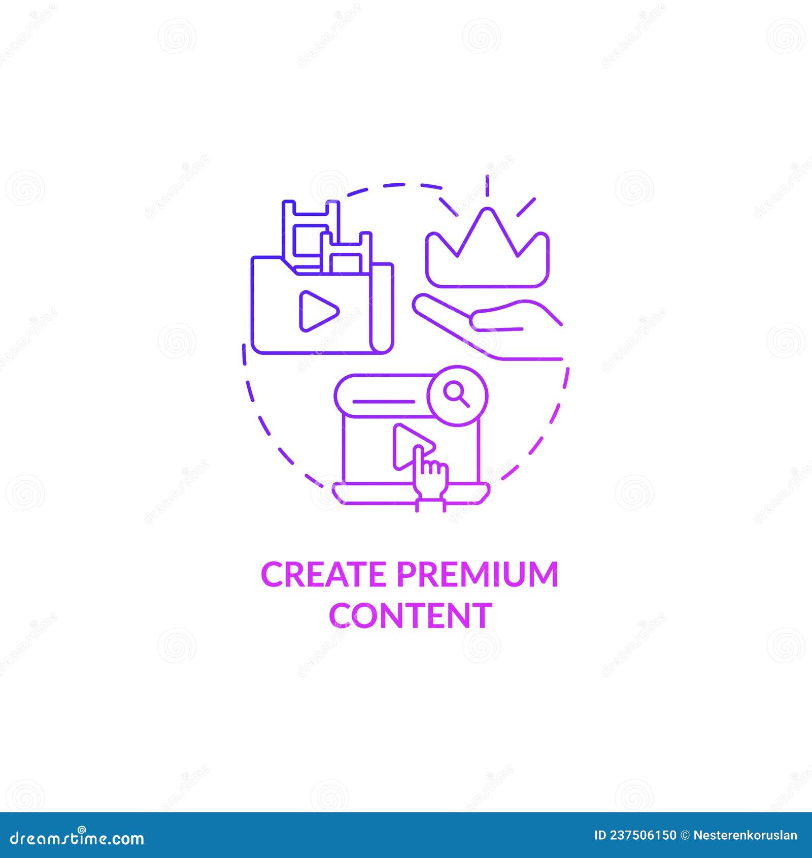 Create Premium Content Purple Gradient Concept Icon Stock Vector ... Create Premium Content Purple Gradient Concept Icon Stock Vector ...