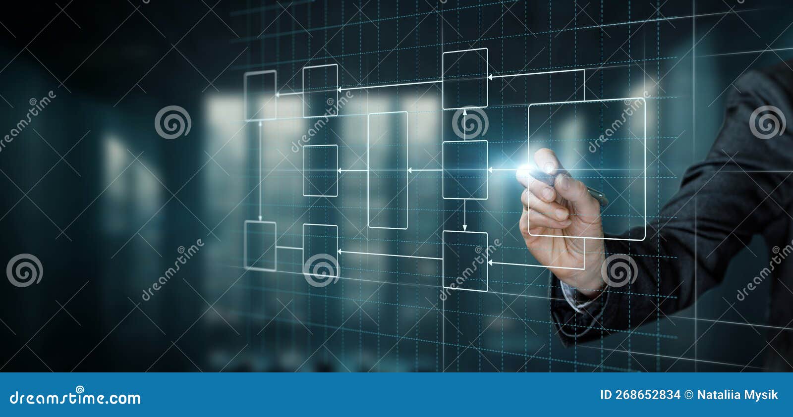 Create Process with Flowchart Stock Photo - Image of draw, benefit ...